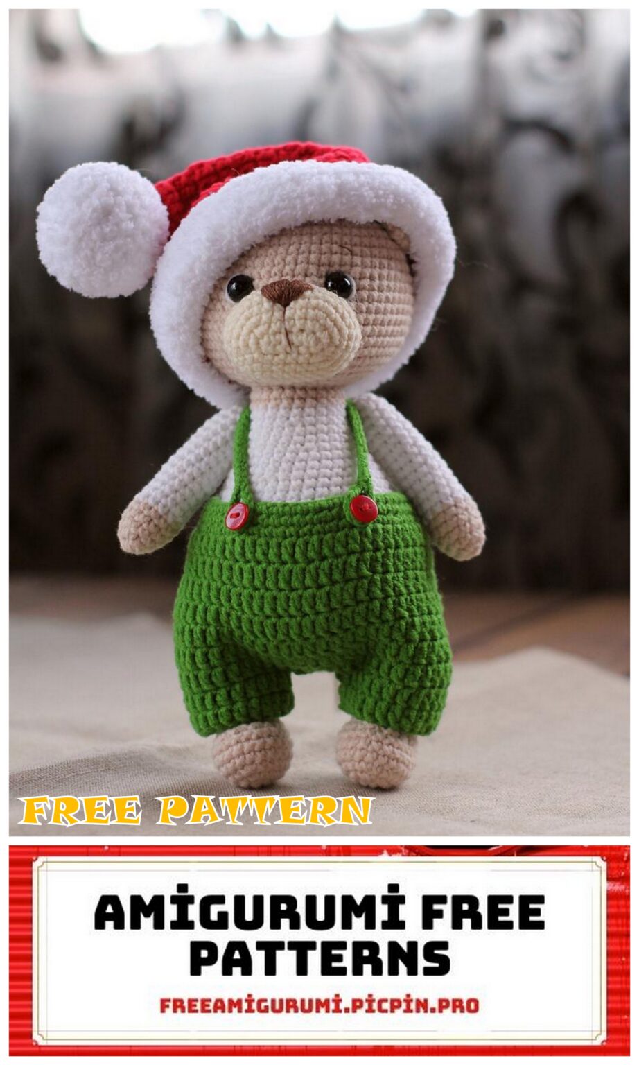 Christmas Bear Amigurumi Free Crochet Pattern – Amigurumi