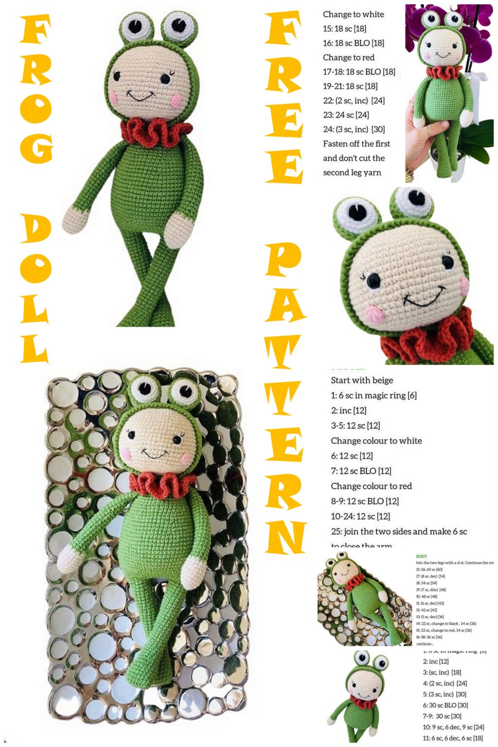 Frog Doll Amigurumi Free Crochet Pattern – Amigurumi