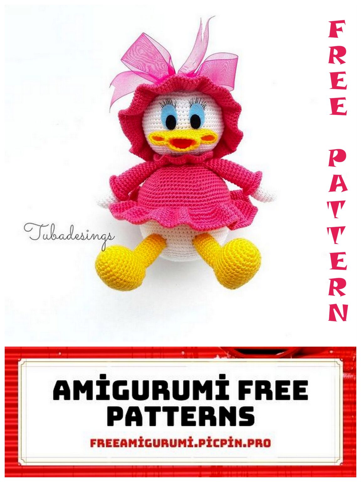 Daisy Duck Amigurumi Free Crochet Pattern – Amigurumi