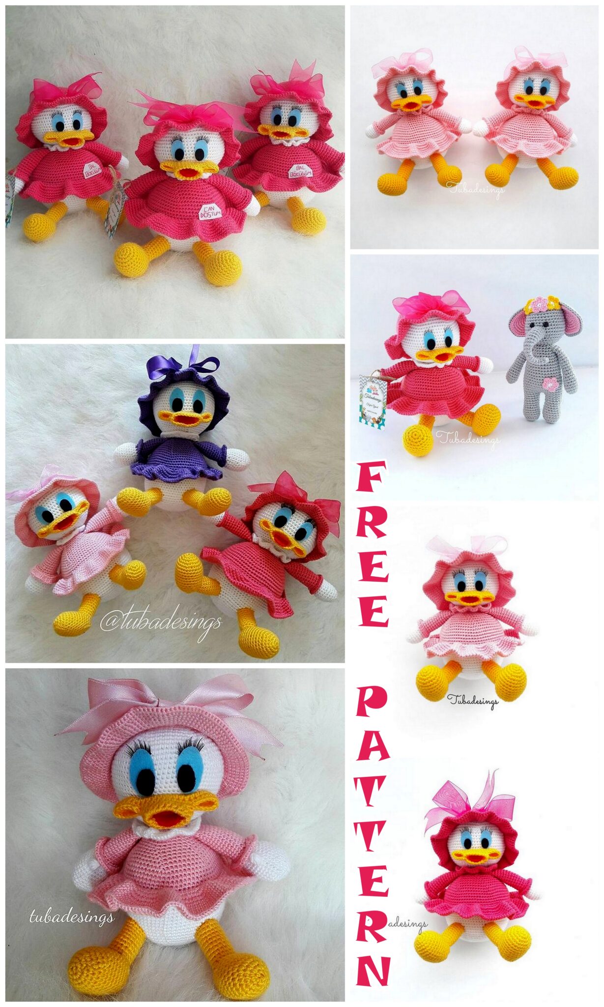 Daisy Duck Amigurumi Free Crochet Pattern – Amigurumi